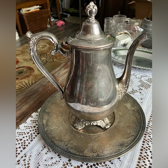 Accents | Victorian Rose Rogers Son Silverplate Tea Potcoffee 191 ...